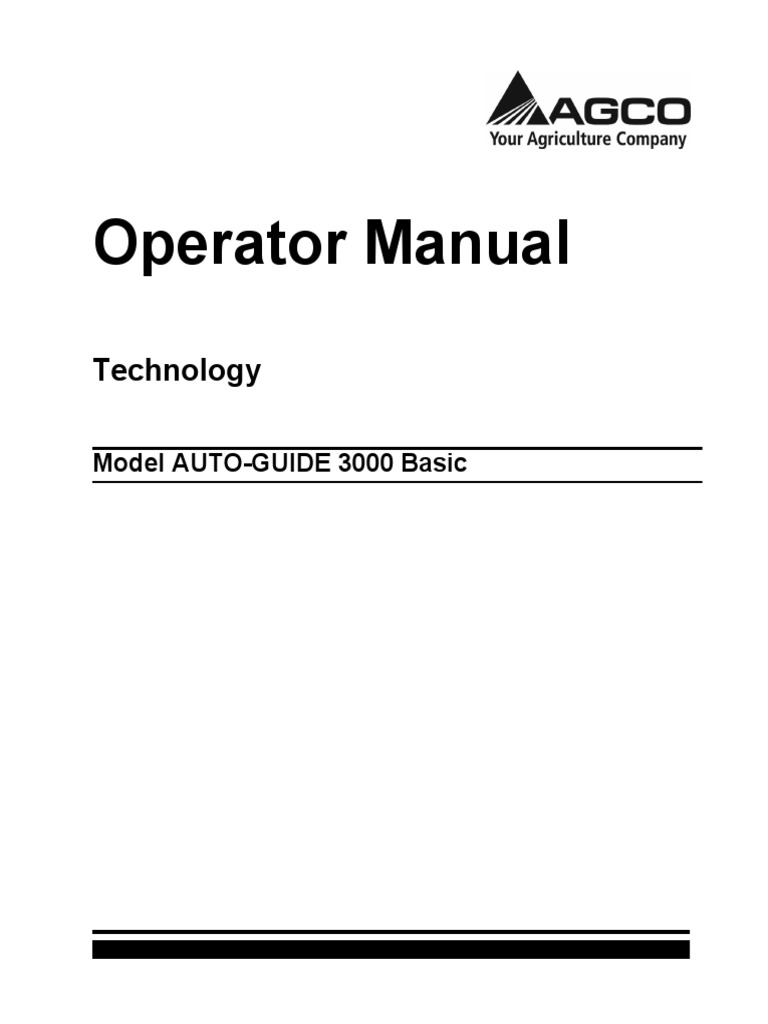 AUTO GUIDE 3000 Basic For C1000 and C2100 terminals1AGCO PDFen US | PDF ...