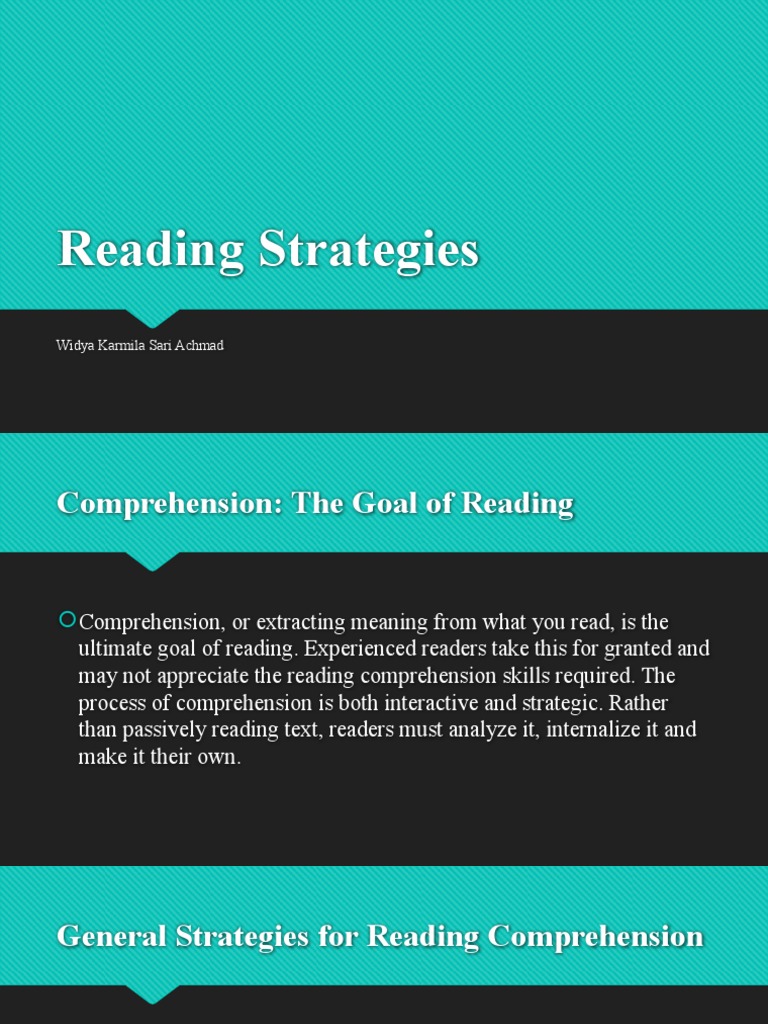 Reading Strategies | PDF | Reading Comprehension | Cognition