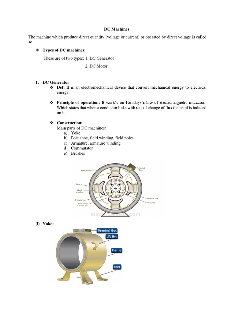 DC Motor and Generator | PDF | Electromagnetic Induction | Electric Motor
