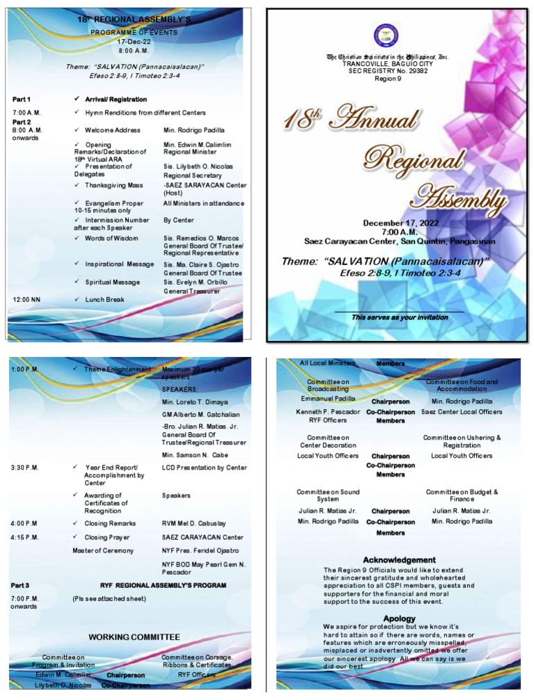 Edited 18th Ara Program | PDF