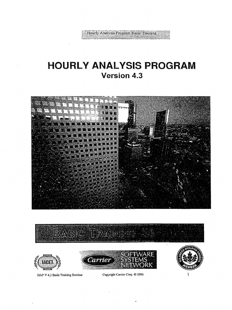 (Version 4.3) Carrier Corporation - Hourly Analysis Program (HAP) Basic Training (2006) - Libgen ...