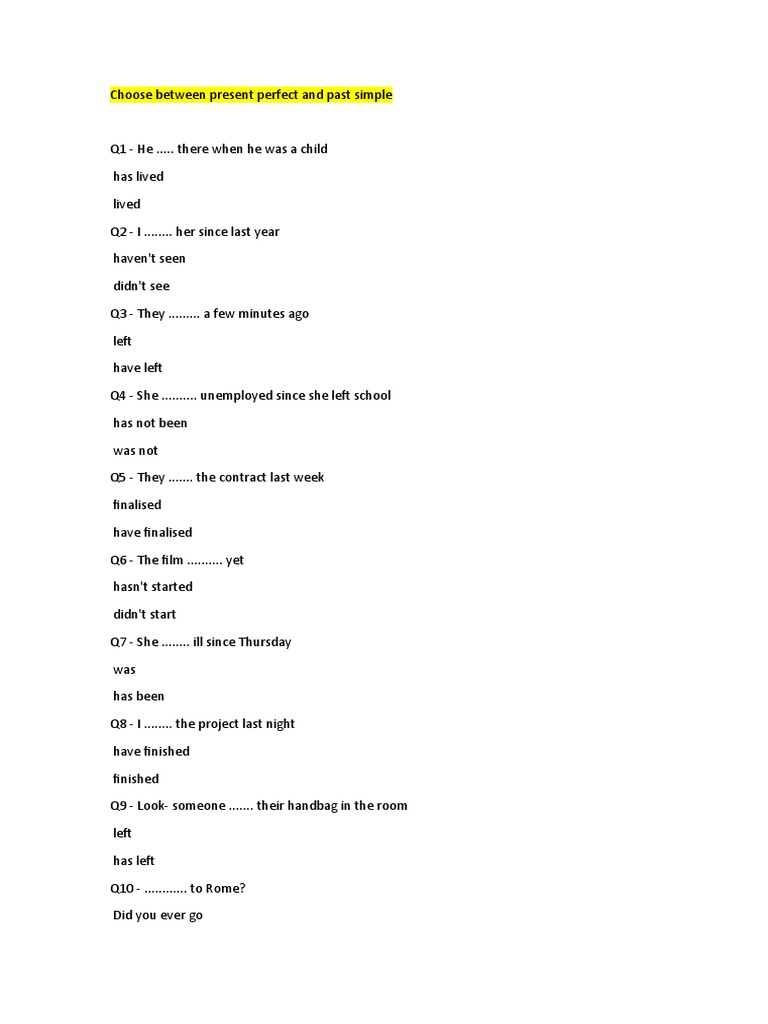 English Tense Practice Quiz | PDF