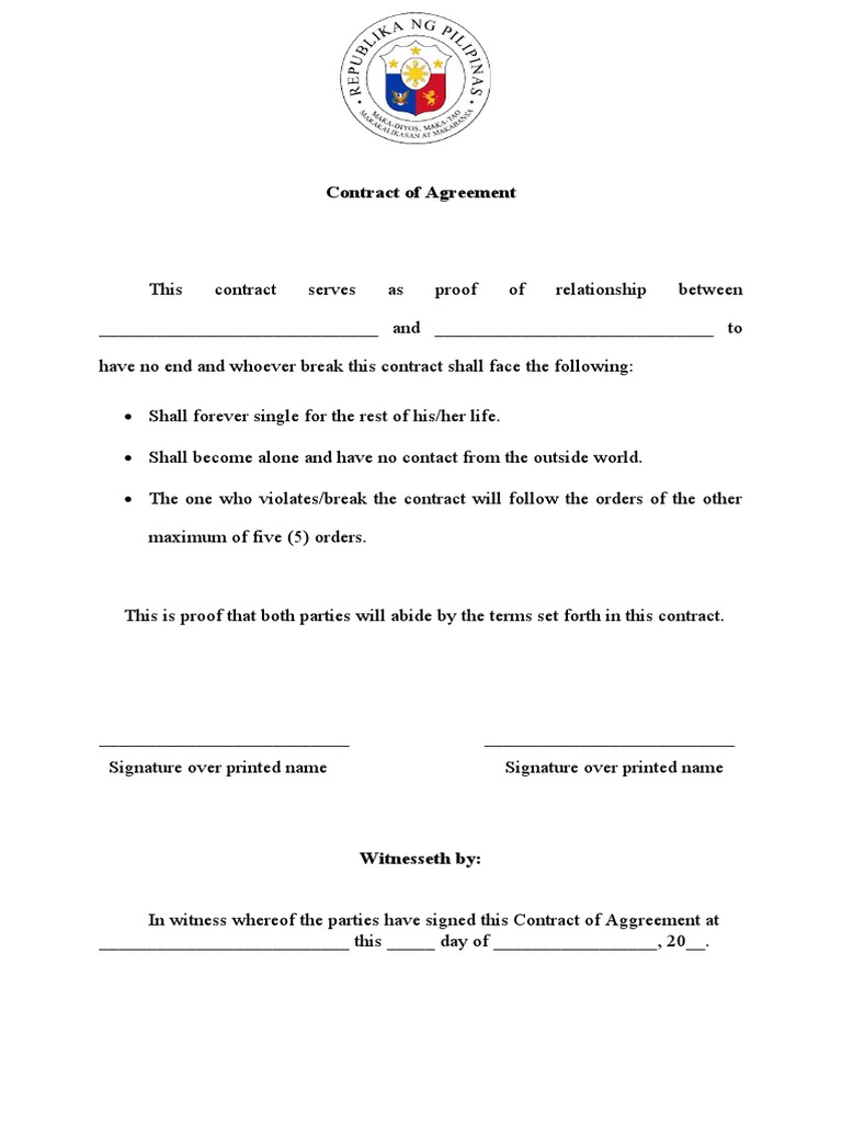 Contract of Agreement | PDF