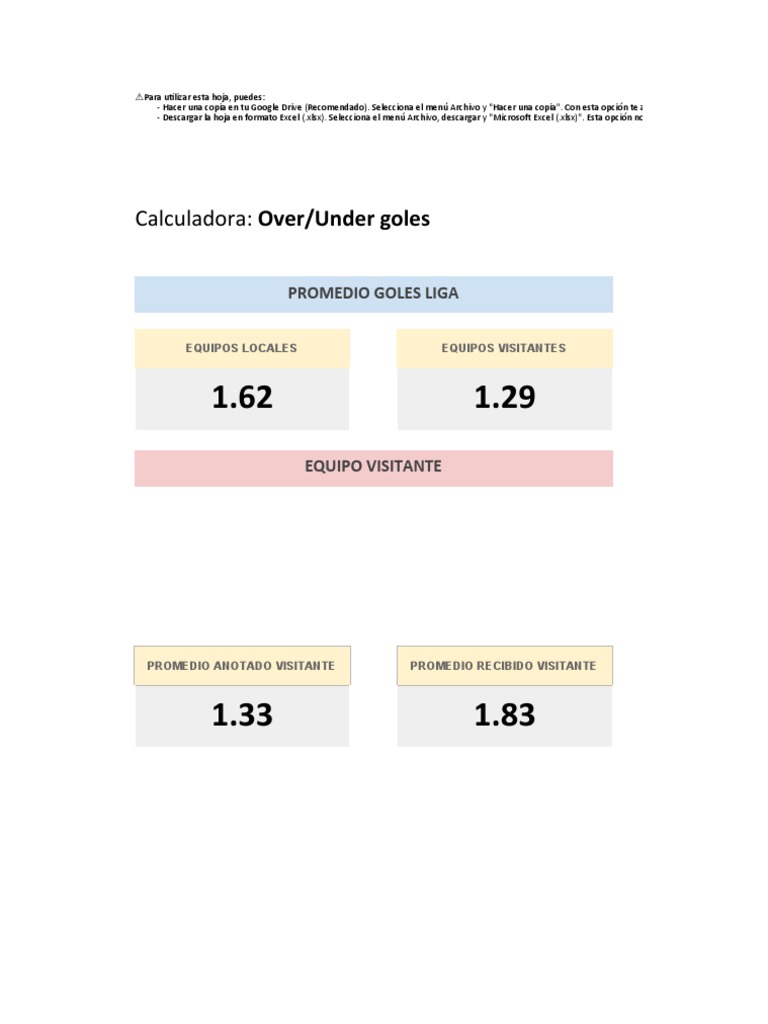 Calculadora de Goles | PDF