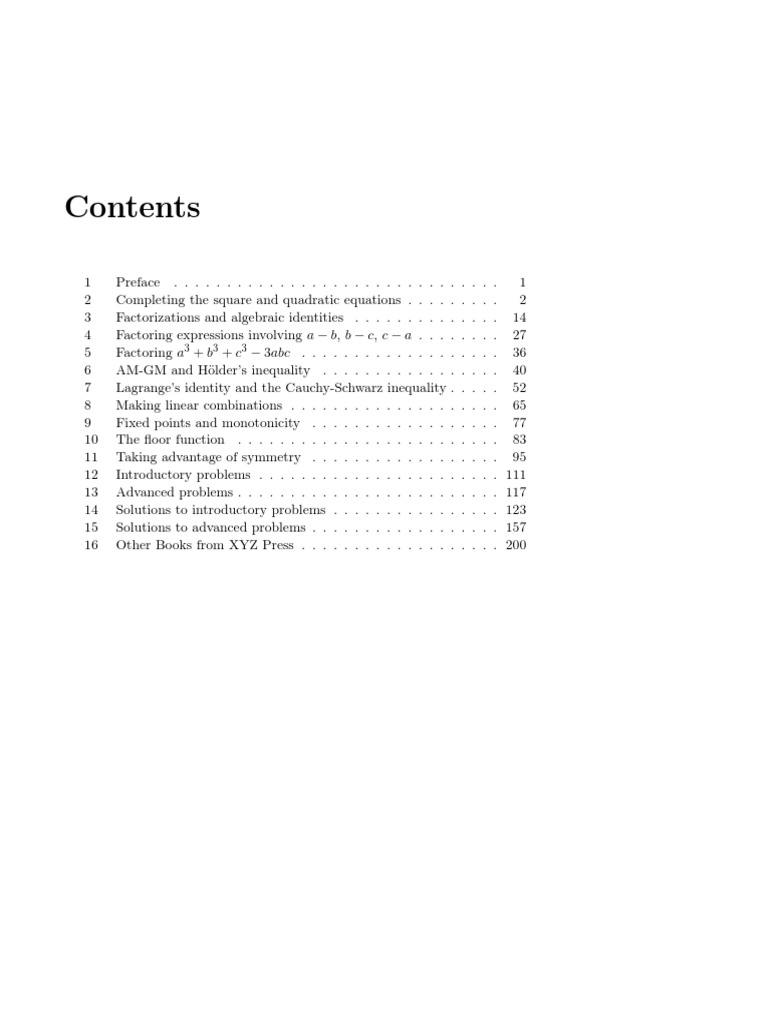 105 Algebra Problems Look Inside PDF | PDF | Quadratic Equation | Equations