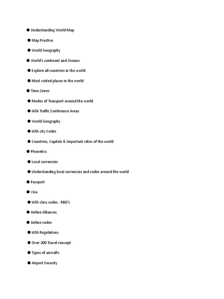 Airline Terminologies | PDF