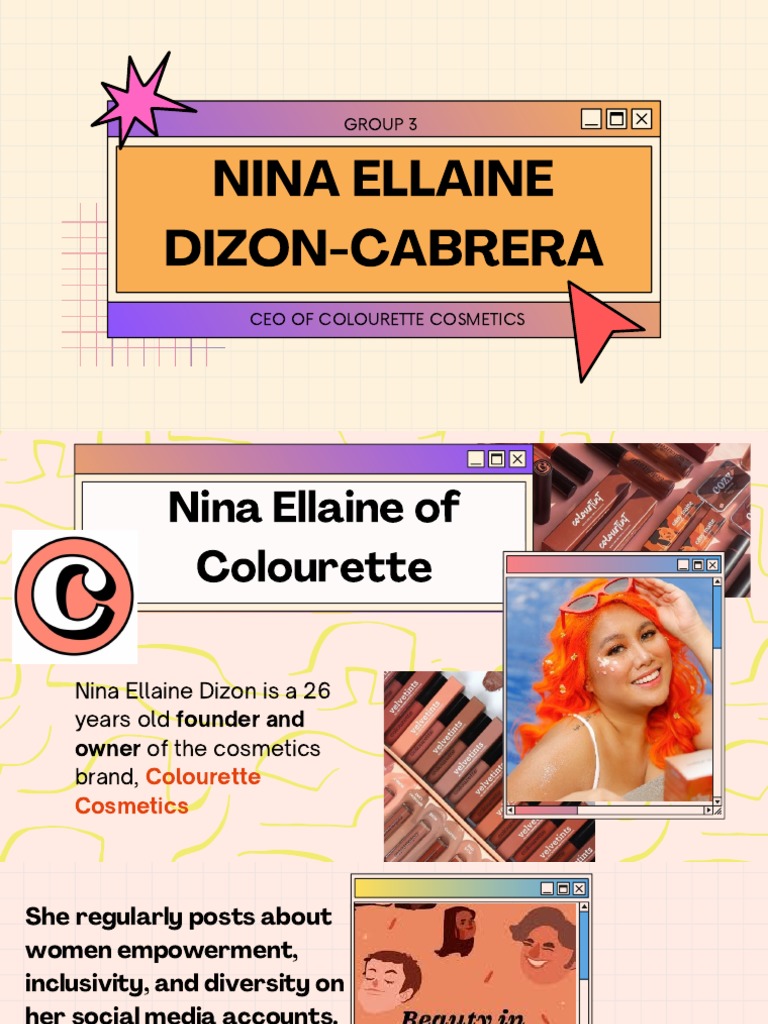 Nina Ellaine Dizon Cabrera CEO Colourette Cosmetics | PDF | World Wide ...