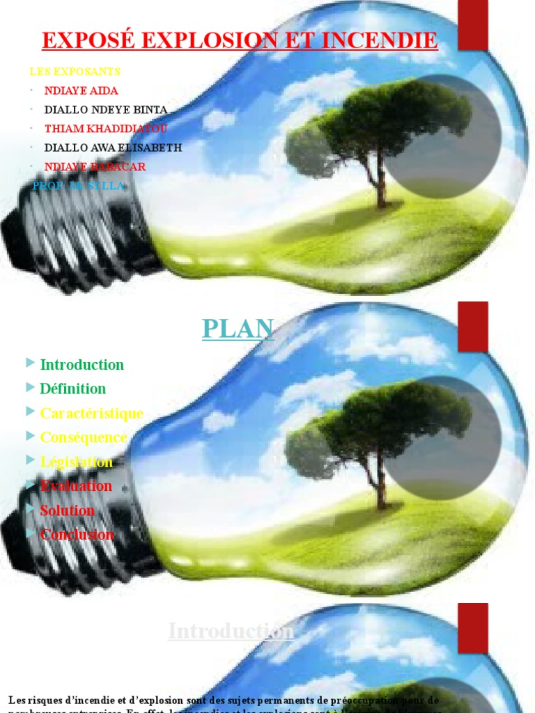 Exposé Explosion Et Incendie | PDF | La combustion | Combustible