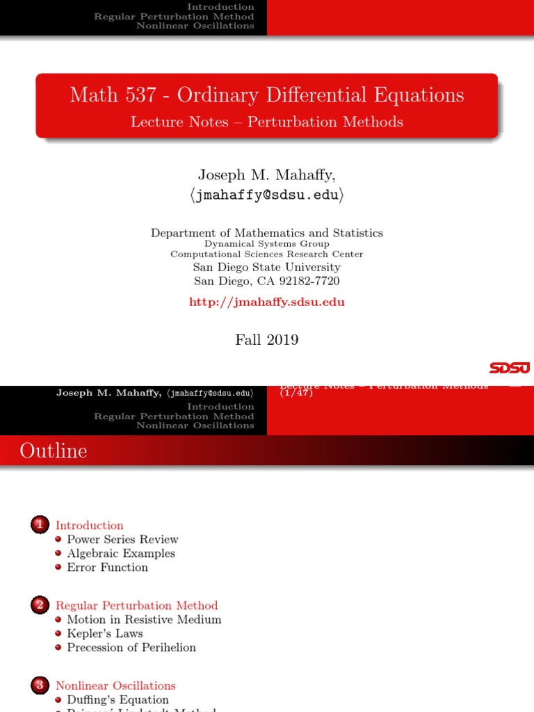 Regular Perturbation Theory | PDF | Perturbation Theory | Orbit