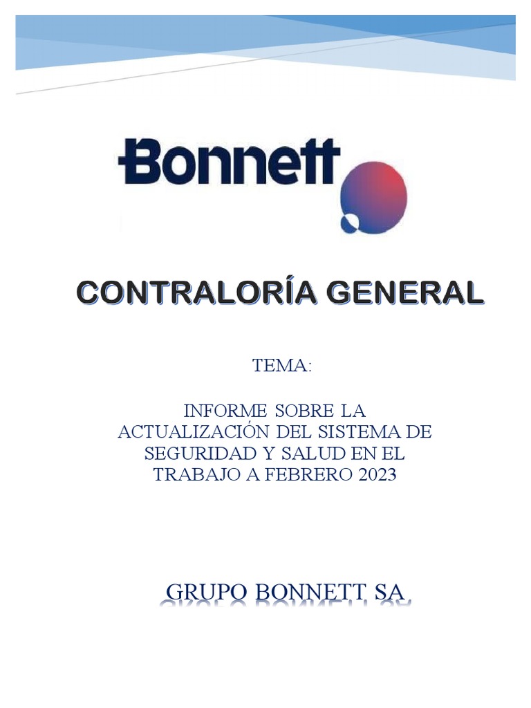 Actualización SST Grupo Bonnett 2023 | PDF | Seguridad y salud ocupacional