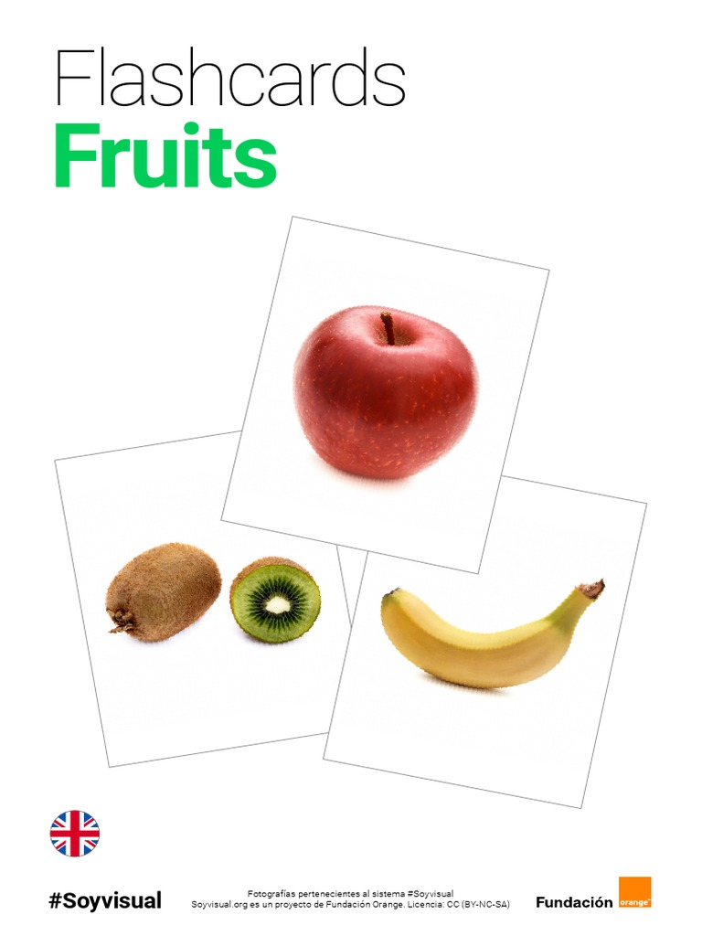 Flashcards. Fruits | PDF | Tarjeta de memoria flash | Memoria