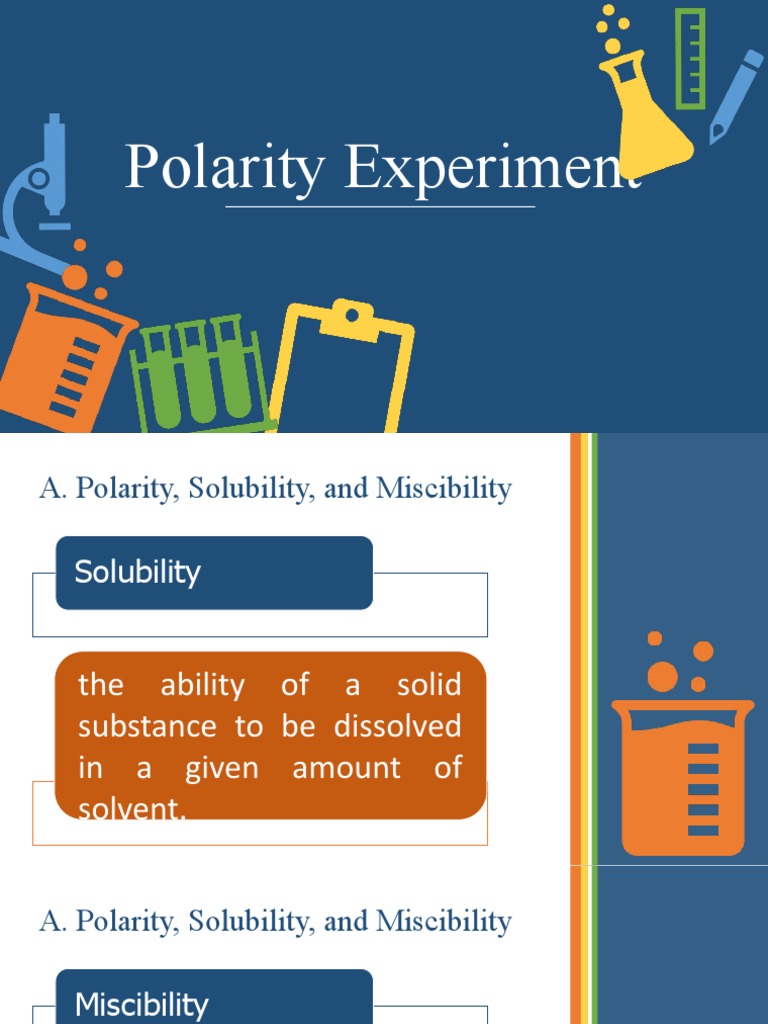 Polarity Experiment: Solubility and Miscibility | PDF