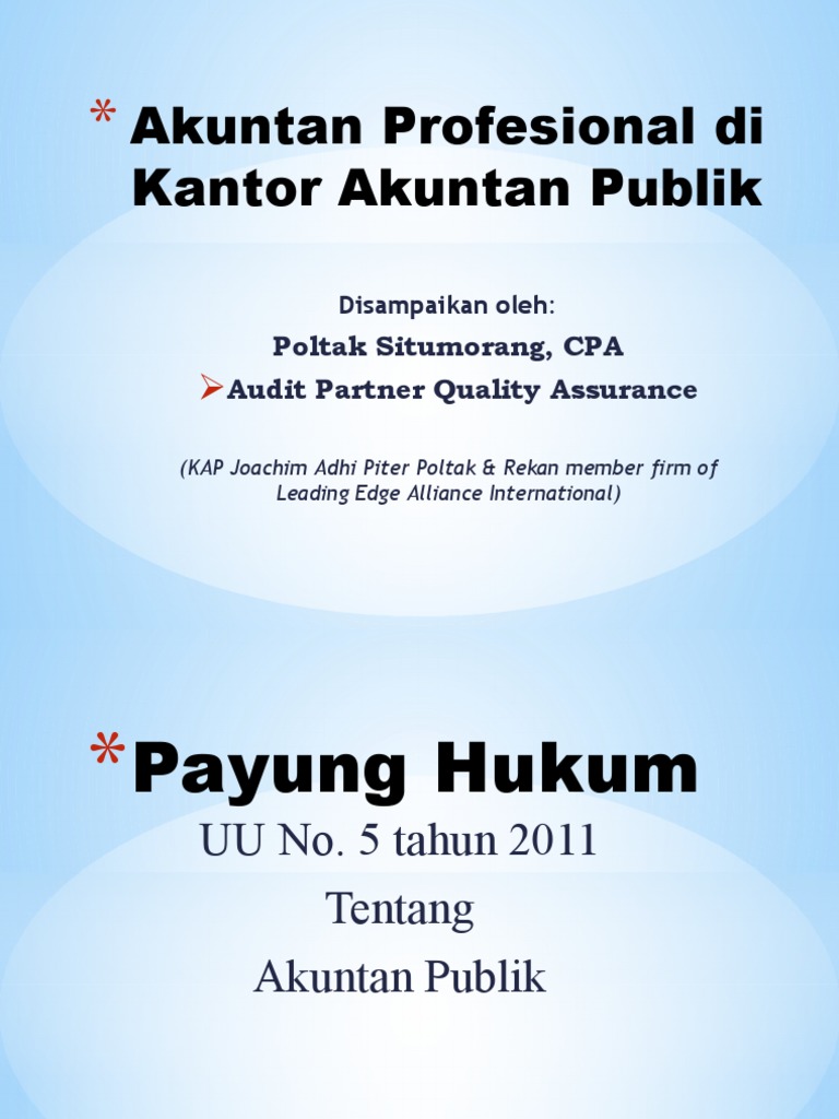 AKUNTAN PROFESIONAL DI KAP | PDF
