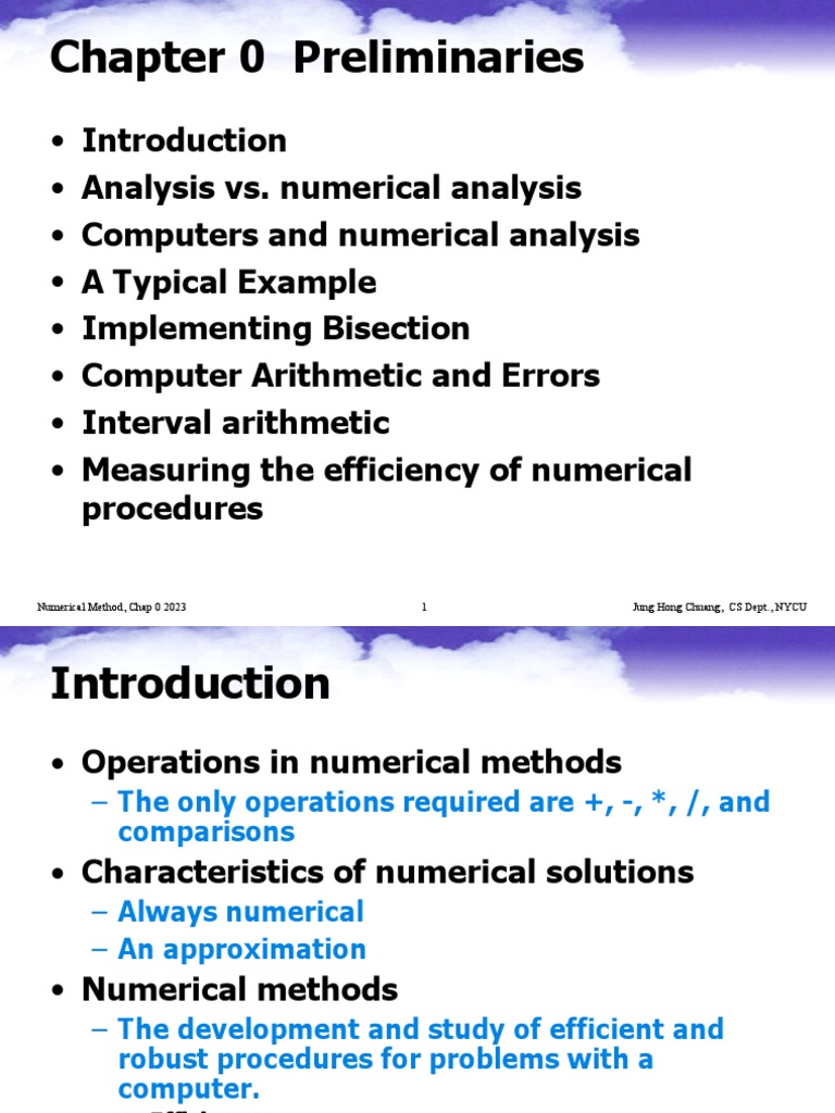 0 Preliminaries | PDF | Numerical Analysis | Arithmetic
