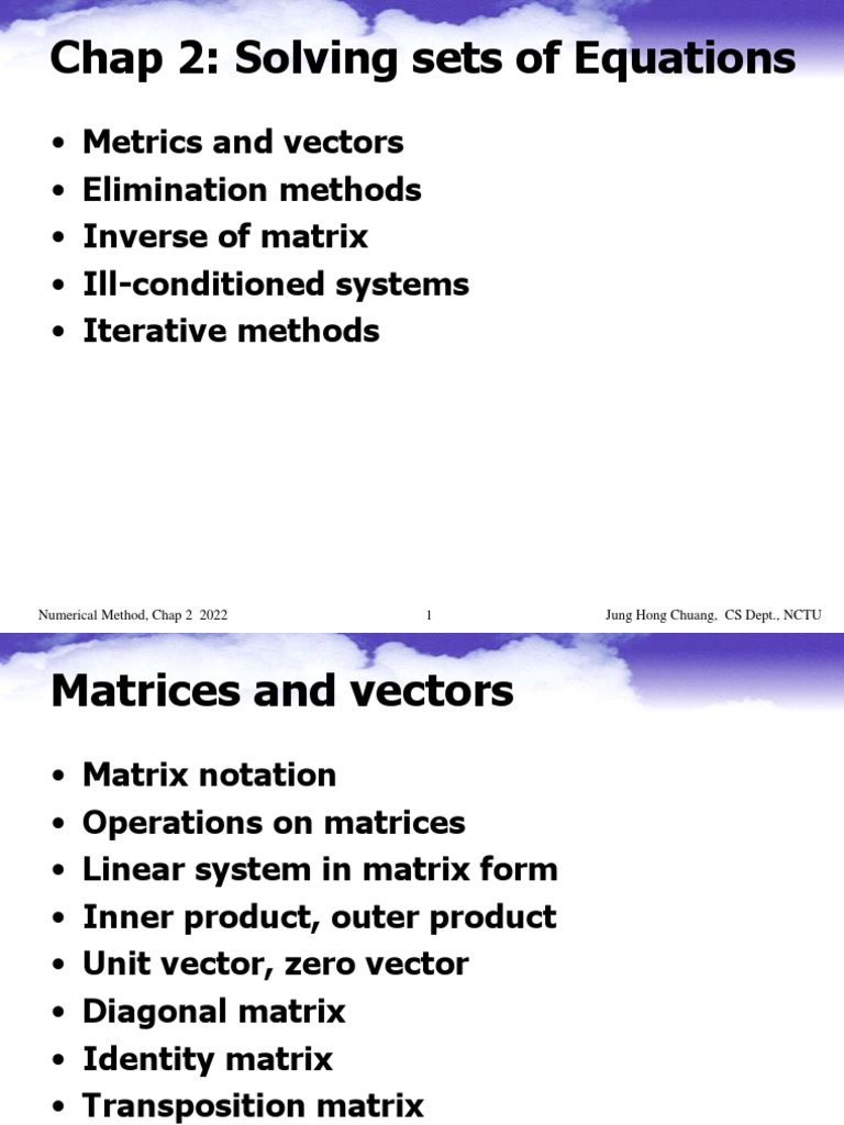 2-Linear System PDF | PDF | Matrix (Mathematics) | System Of Linear Equations