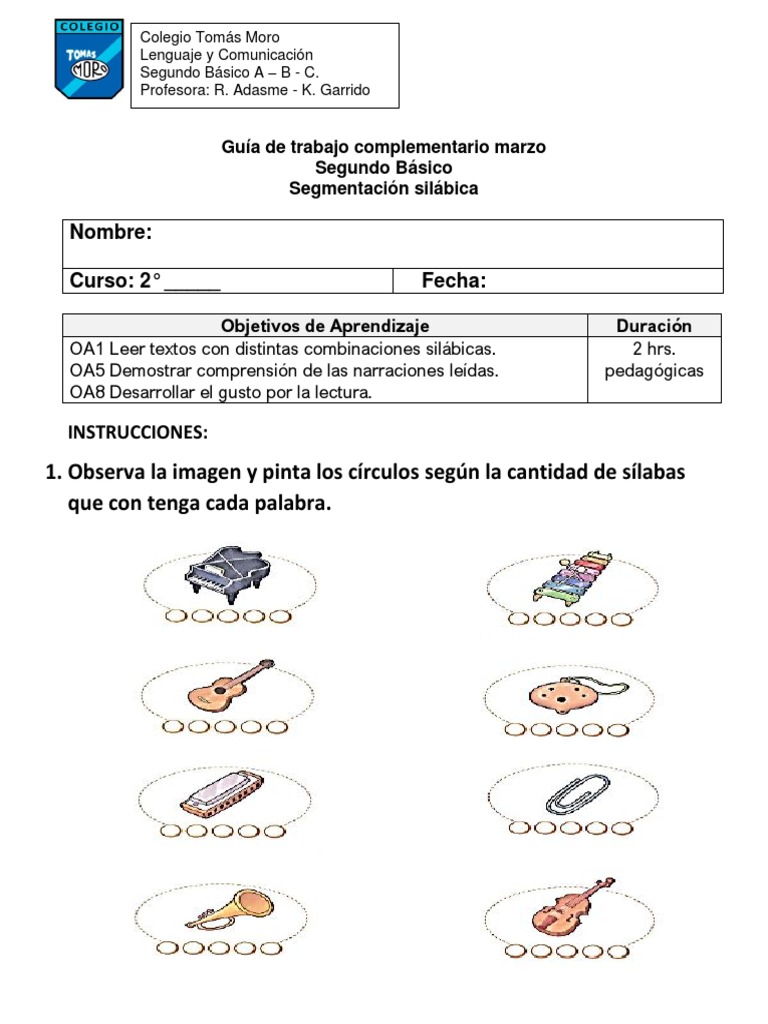 Guía de Trabajo Complementario Marzo | PDF