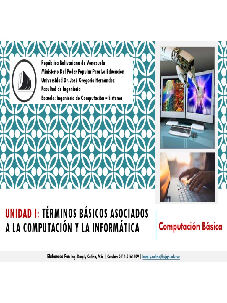Unidad 1 Terminos Básicos Asociados A La Computación e Informática PDF | PDF | Hardware de la ...