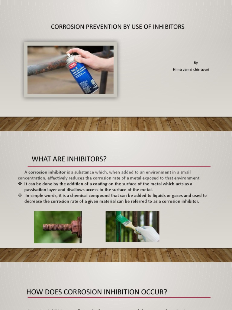 Corrosion Prevention by Use of Inhibitors | PDF | Corrosion | Chemical ...