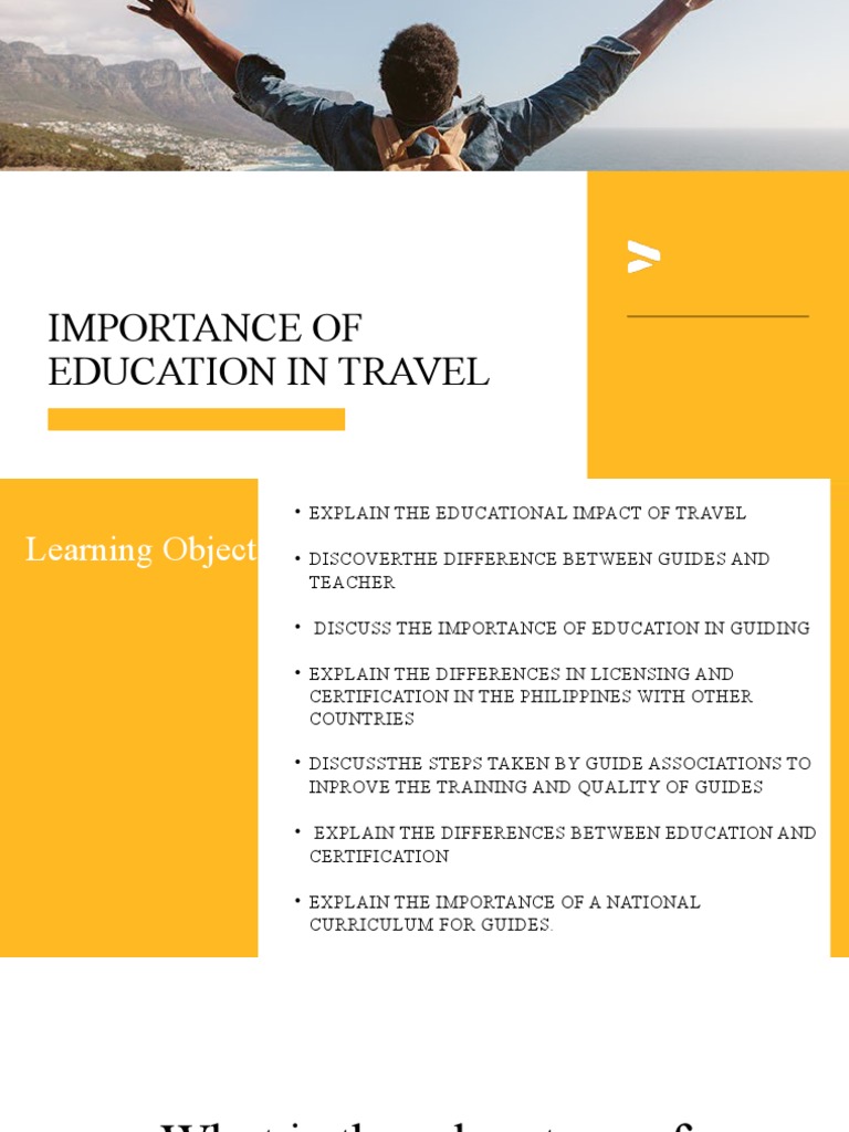 Chapter 6 Importance of Education in Travel | PDF | Learning | Teachers