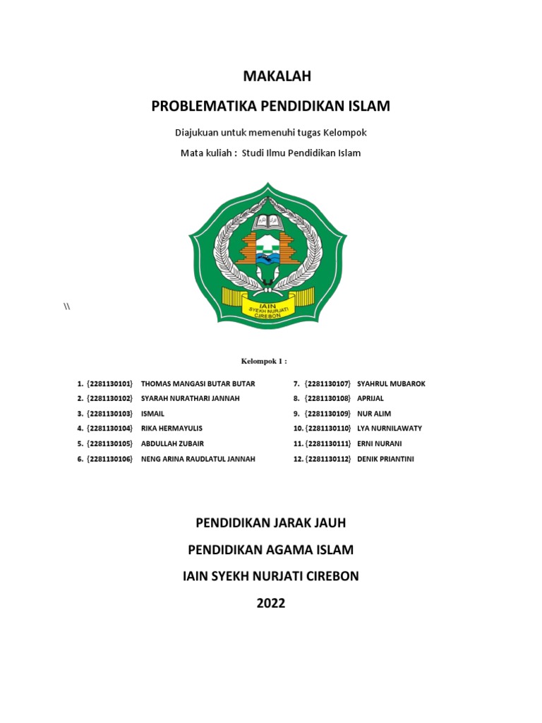 Problematika Pendidikan Islam | PDF