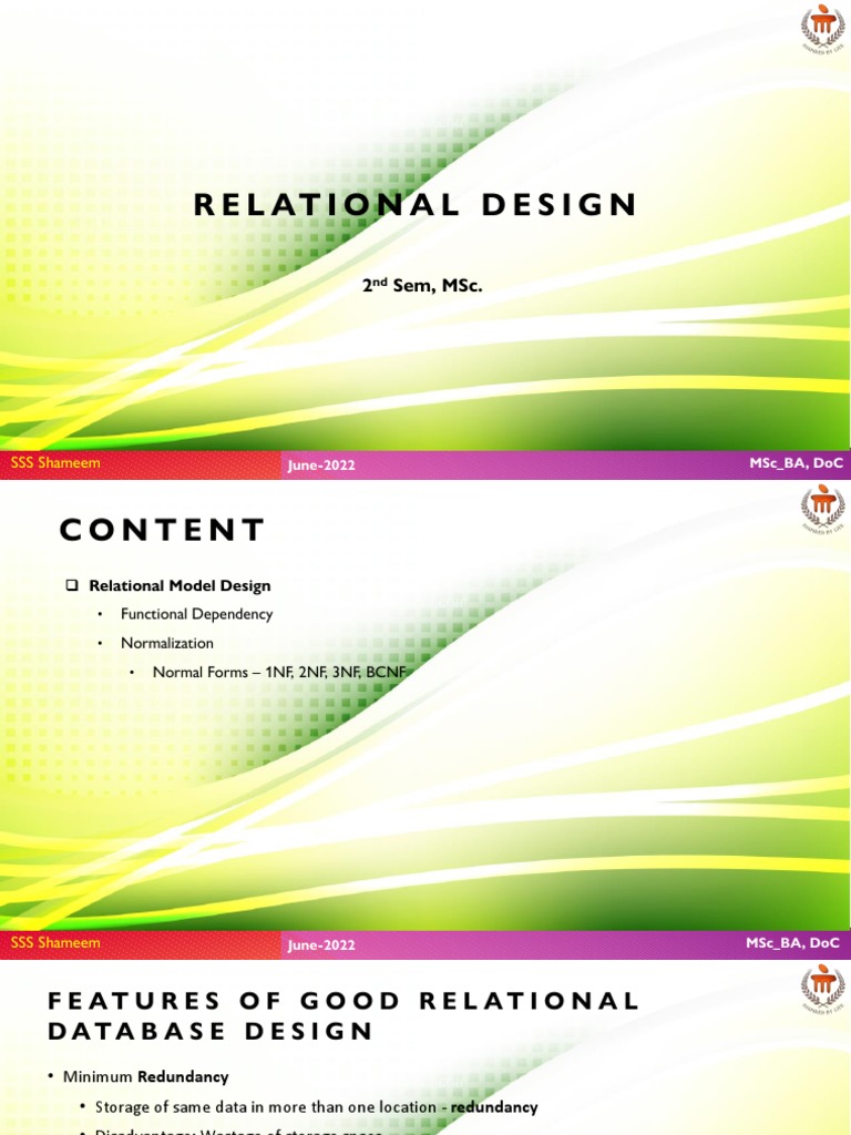 Relational Design | PDF | Pl/Sql | Sql Relational Design | PDF | Pl/Sql | Sql
