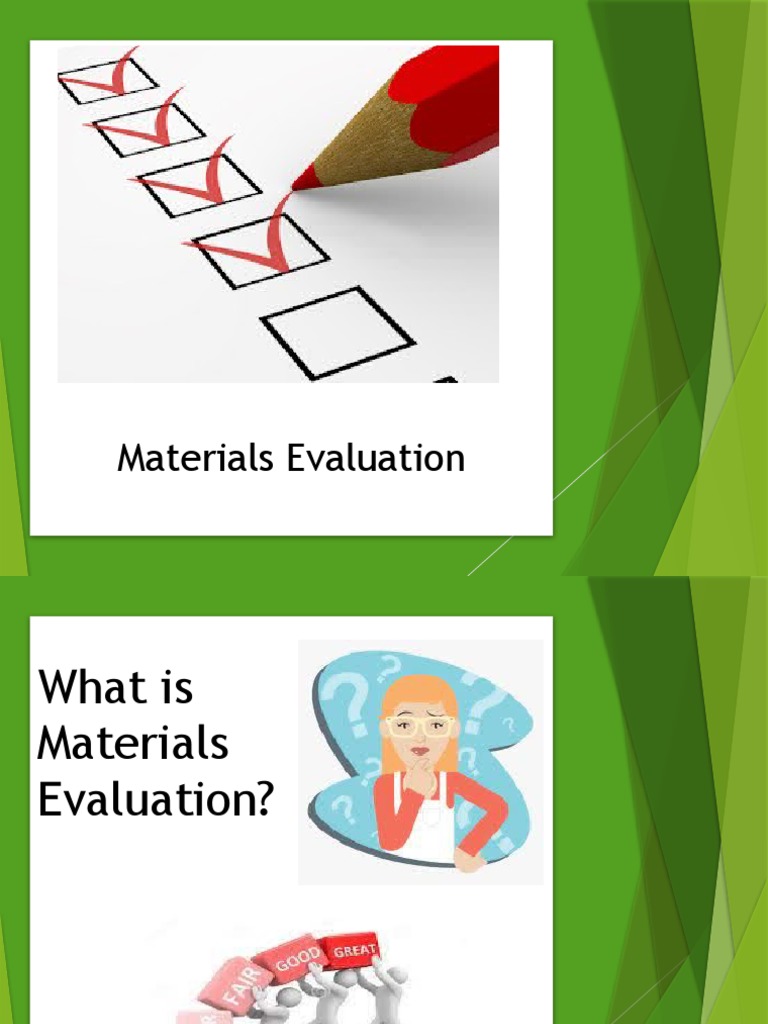 Understanding Materials Evaluation Process | PDF | Learning | Evaluation