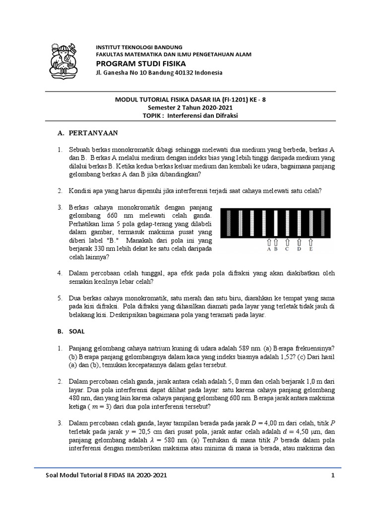 Soal Modul Tutorial 8 FIDAS IIA 2020-2021 | PDF
