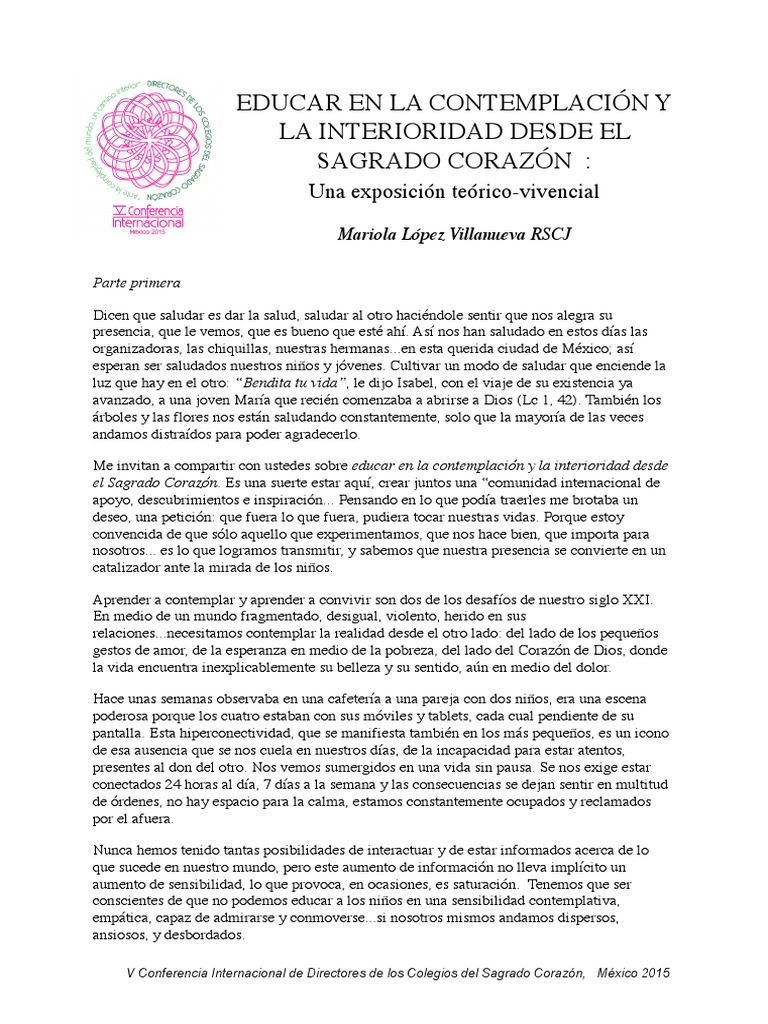 Educación en Contemplación y Corazón | PDF | Amor | Jesús