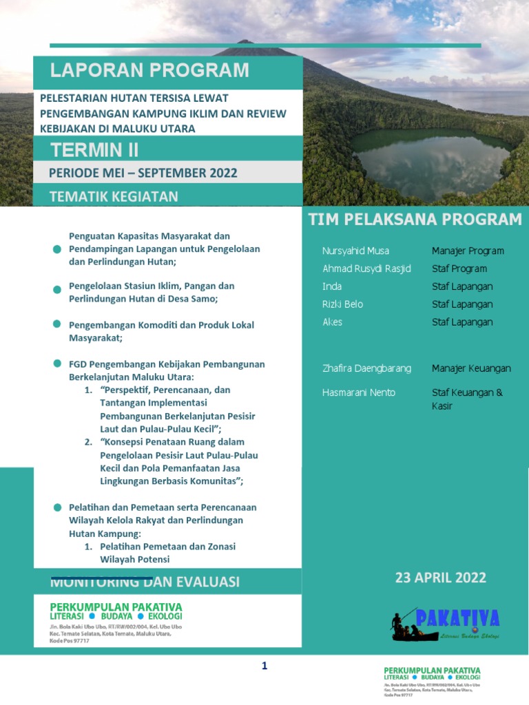 Laporan Narasi Program Termin II | PDF