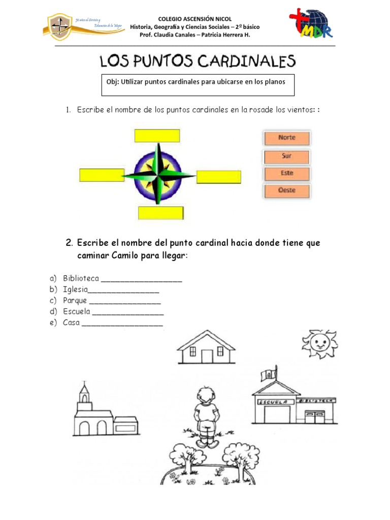 Actividades de Puntos Cardinales para Niños | PDF