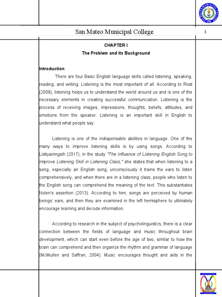 SMMC-THESIS-PAPER Educ Chapter123 | PDF | Reading Comprehension | Learning