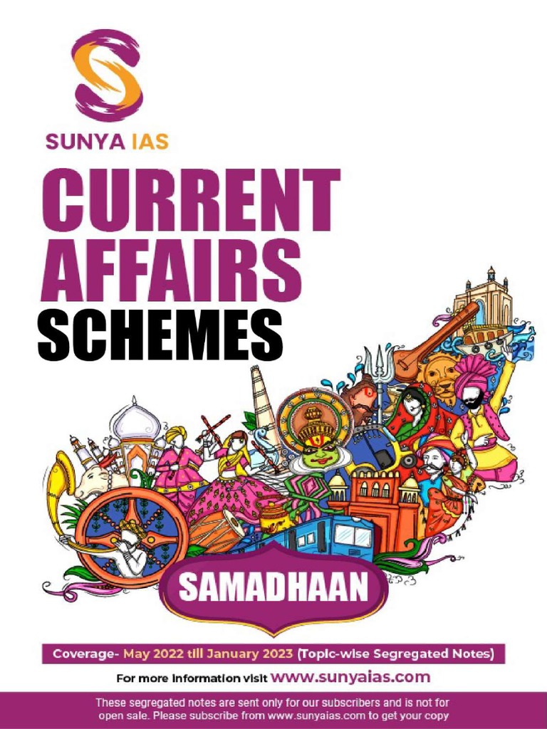 Schemes - Sunya IAS - Prelims 2023 | PDF