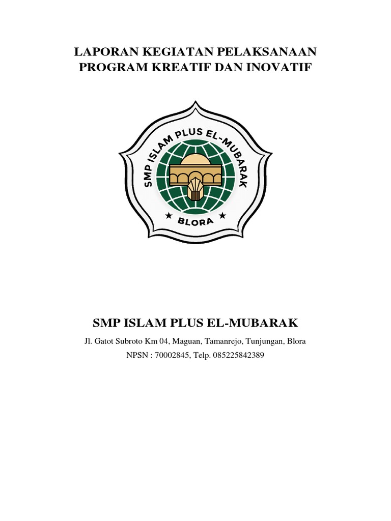 5, 25. Upload Laporan Kegiatan Pelaksanaan Program Kreatif Dan Inovatif ...