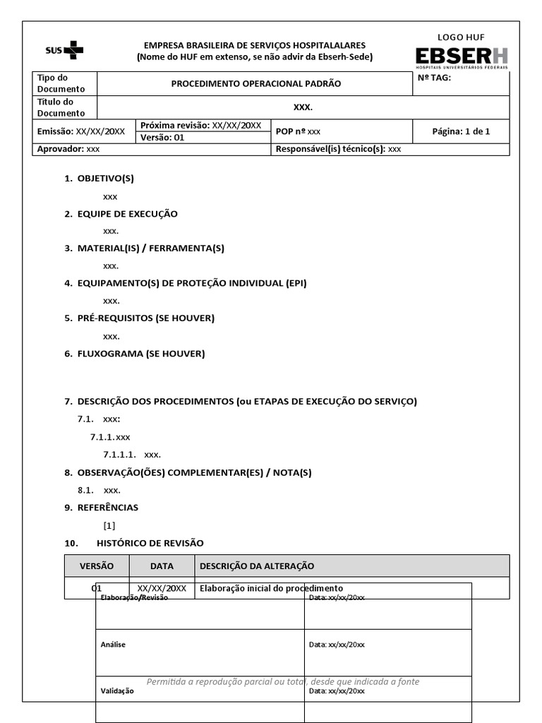 Anexo V - Modelo Do POP | PDF