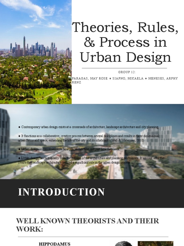Group 12 Theories Rules Process in Urban | PDF | Urban Design | Ecology