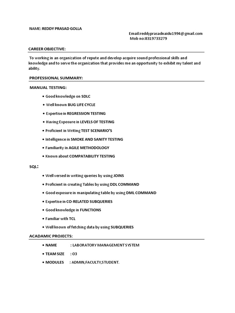 Reddy's Resume 7 PDF | PDF | Information Technology | Databases Reddy's Resume 7 PDF | PDF | Information Technology | Databases