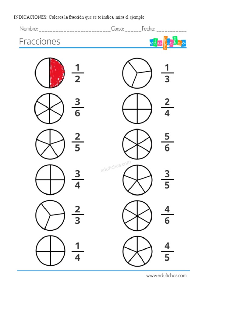Colorea Fracciones | PDF