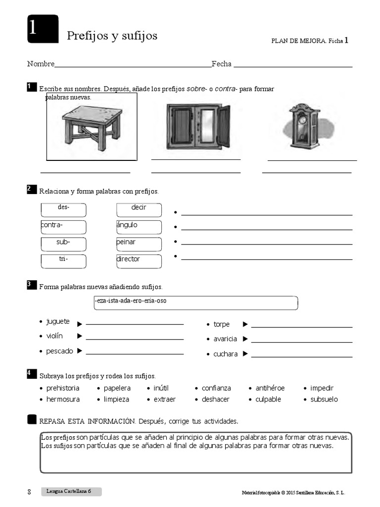 Prefijos y Sufijos | PDF | Lingüística