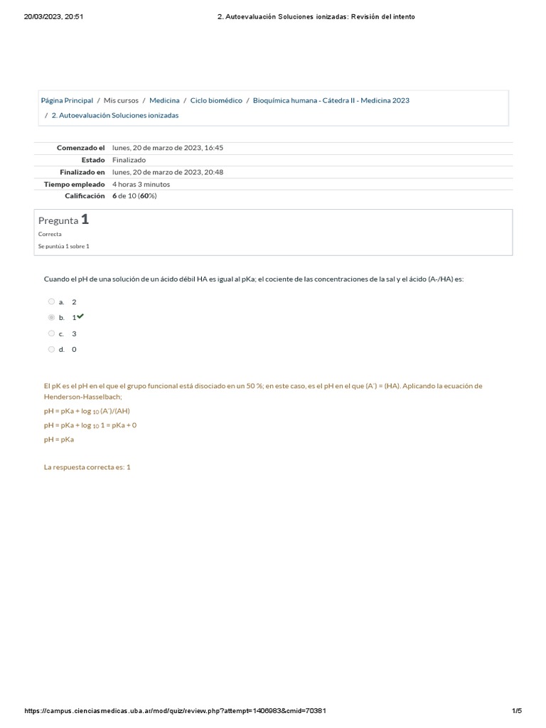 Parcialito 2 Bioq | PDF | Constante de disociación ácida | Química