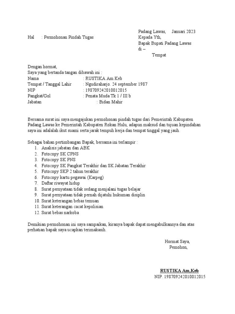 Surat Permohonan | PDF