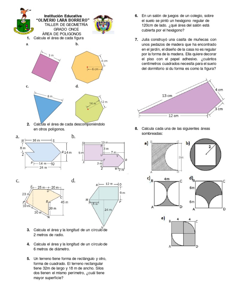 Taller Àrea de Poligonos PDF | PDF