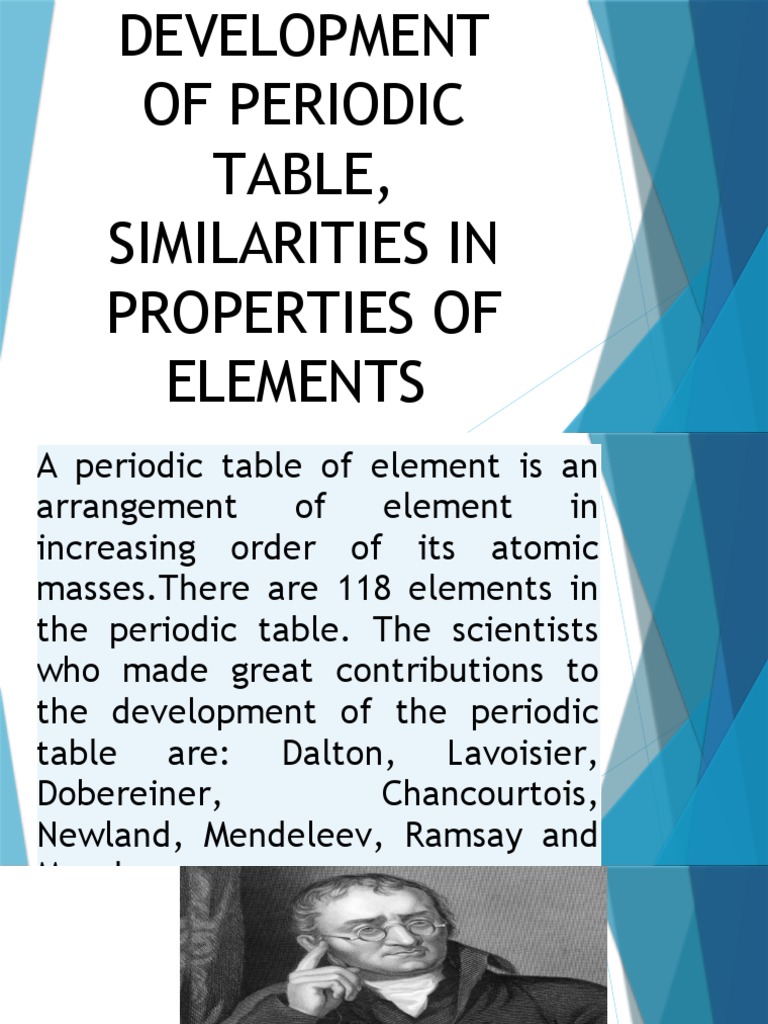 Development of the Periodic Table and Contributions of Key Scientists | PDF