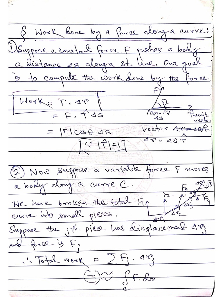 Work Done, Conservative Field and Potential Function PDF | PDF