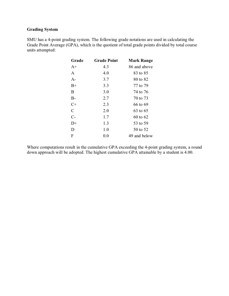 Grading System | PDF