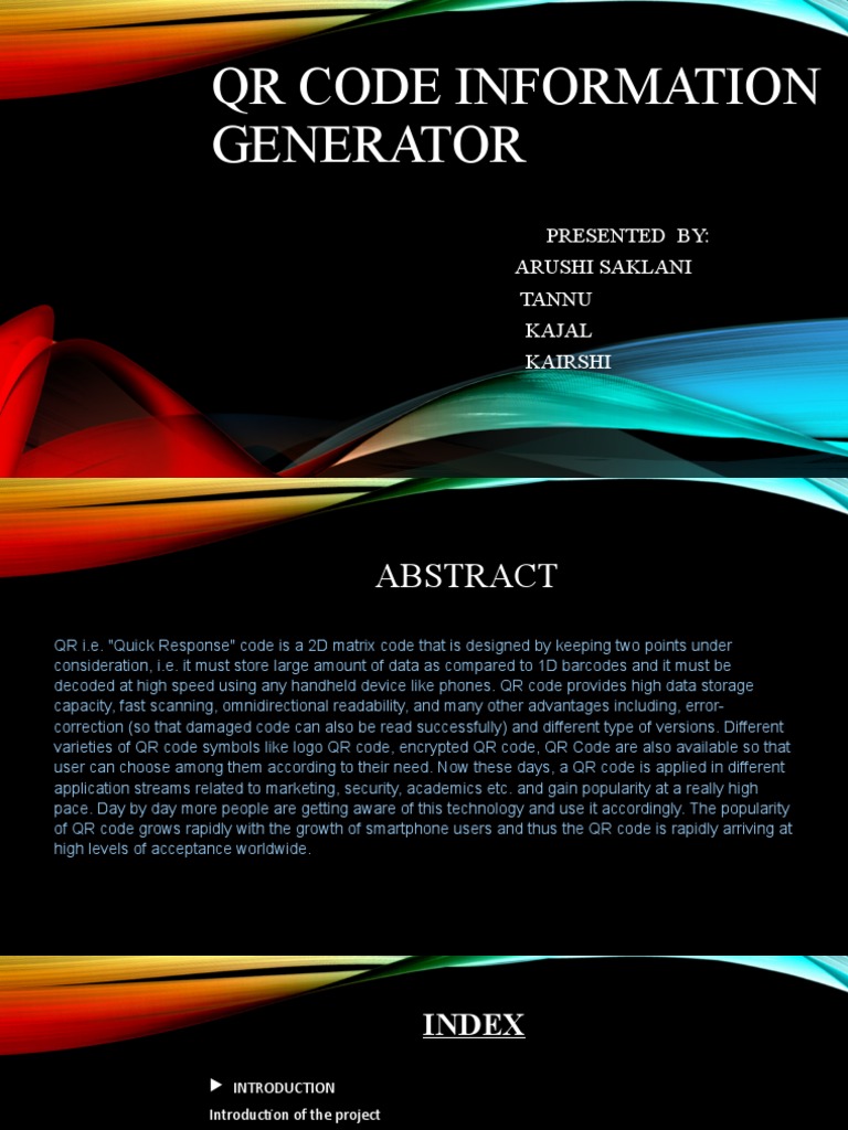 QR CODE INFORMATION GENERATOR (Autosaved) | Download Free PDF | Qr Code ...