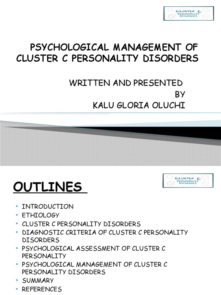 Management of Cluster C Disorders | PDF | Personality Disorder | Mental ...