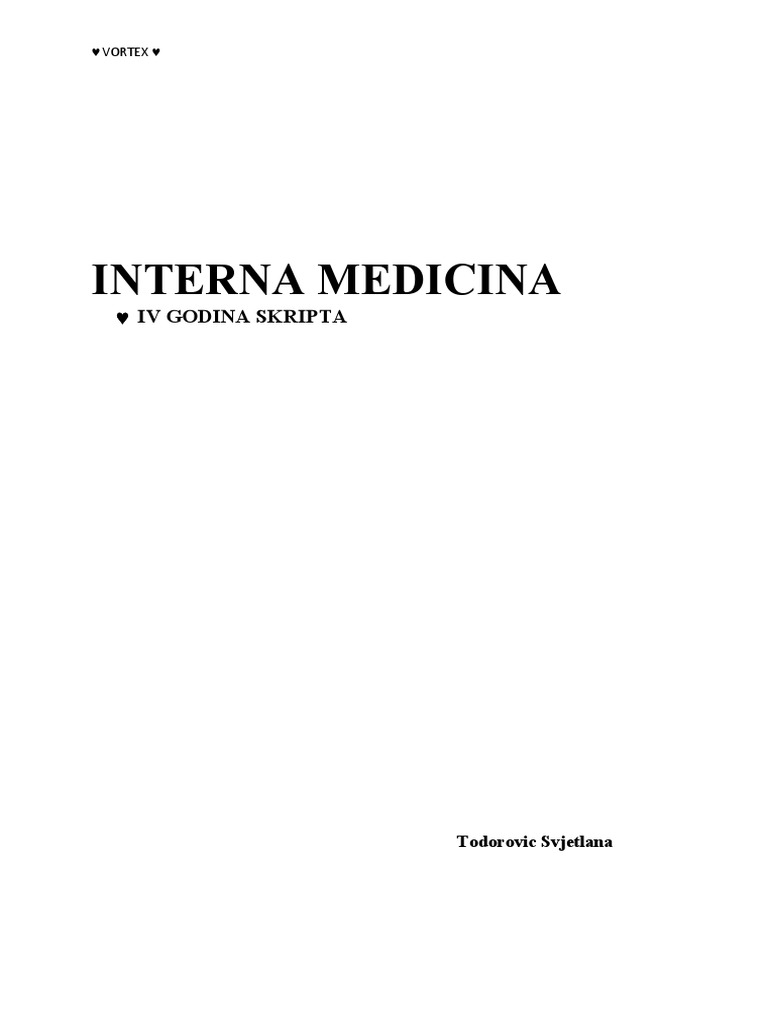 Interna Moja Skripta | PDF