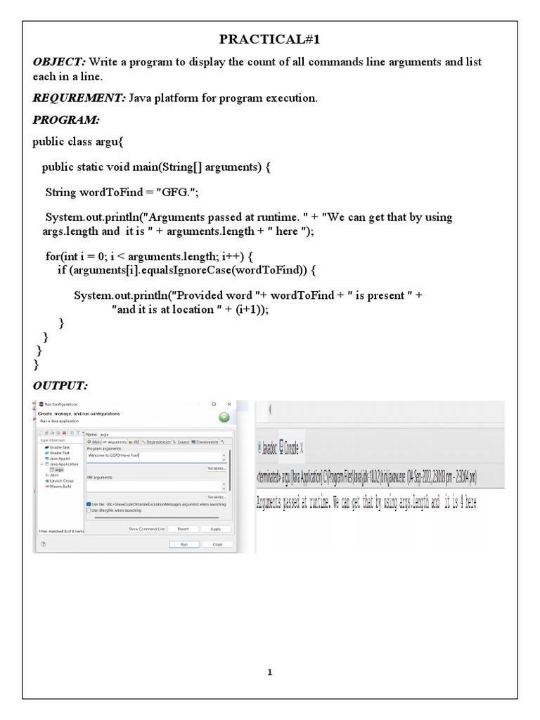 Prac 1 Java Descargar Gratis Pdf Parameter Computer Programming Software 