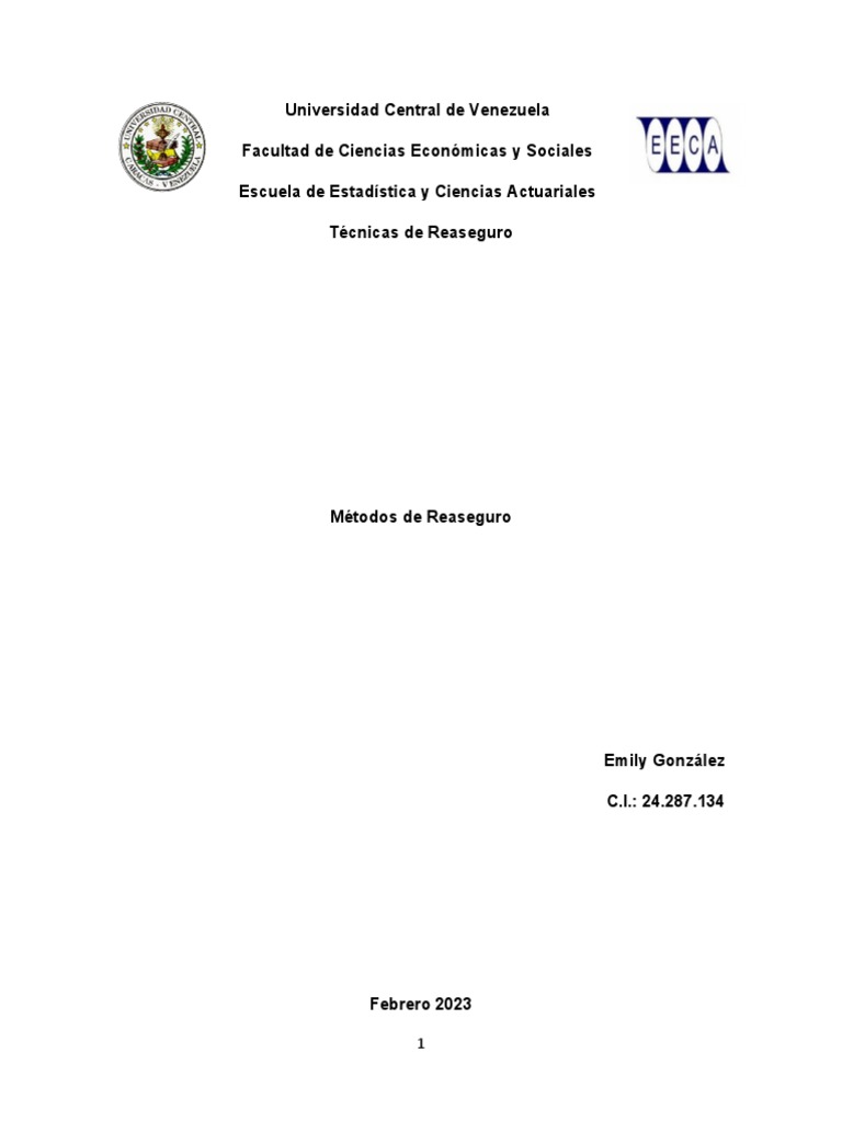 Métodos de Reaseguro | PDF | Reaseguro | Seguro