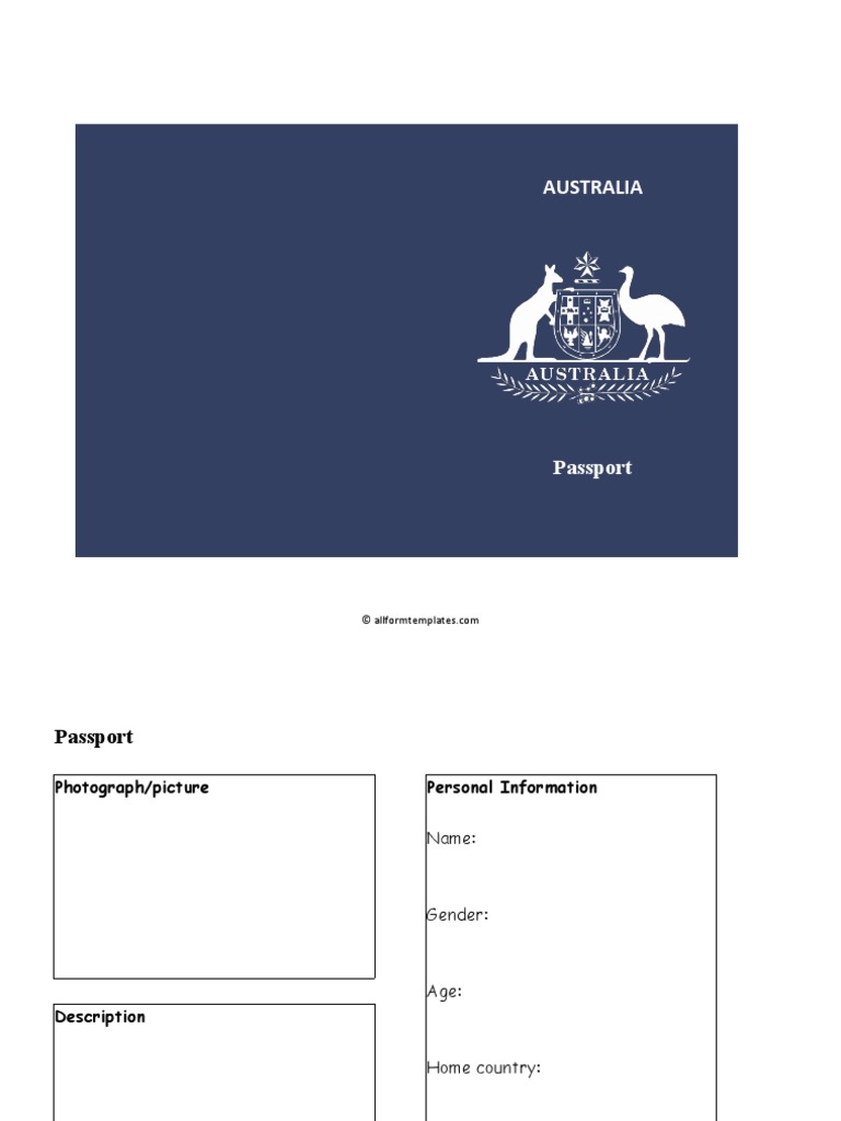 Essential Details: An Australian Passport Application Form | PDF